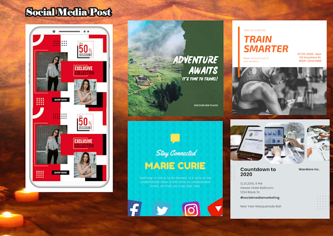 Desgine 8 social media post with amazing effects in 5 hours by ...