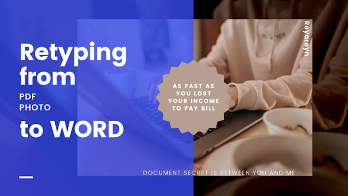 Fast retyping 15 page for cheap by Reyareyn | Fiverr