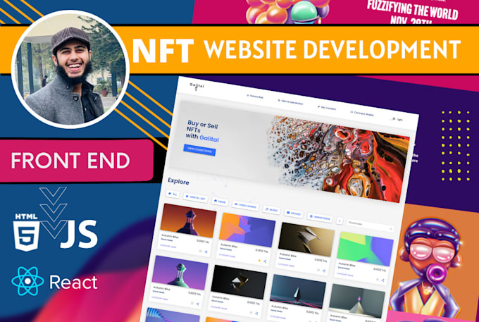 Do Frontend Of Nft Website Landing Page In React Vue Next Nuxt Js By Codeaddictor Fiverr