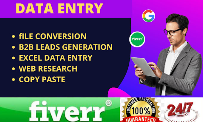 Do file conversion, copy past, typing, and data entry by Kzaman693 | Fiverr