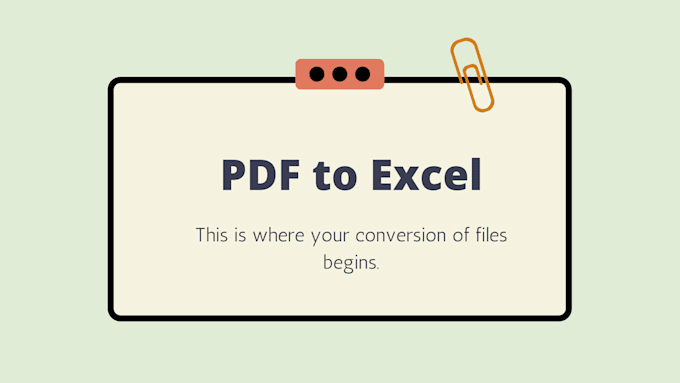 Be converting your pdf files into excel sheets by Bhaskarmehta1 | Fiverr