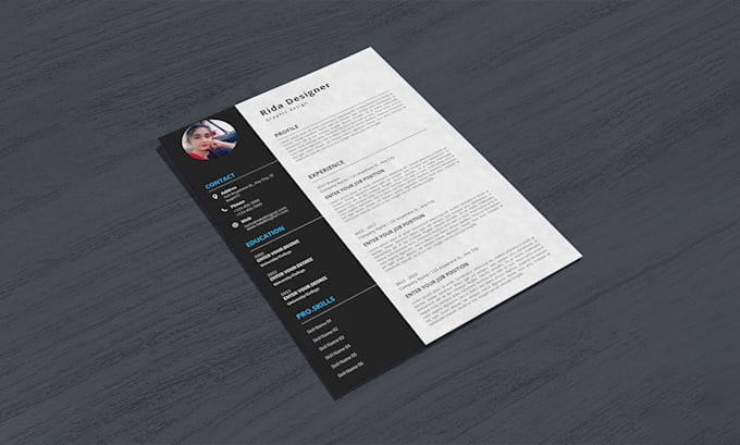 Write, rewrite and design cv resume by Ridadesign4u | Fiverr