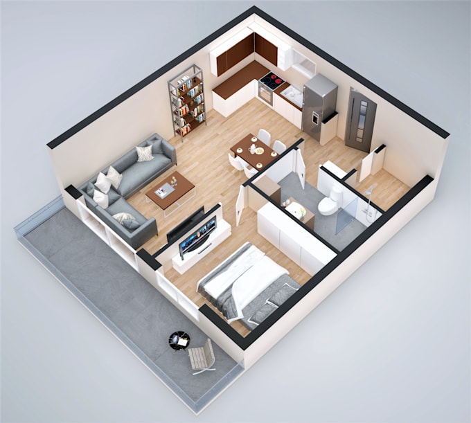 Create 3d floor plan in 24 hrs quick and beautiful by Architect_07 | Fiverr