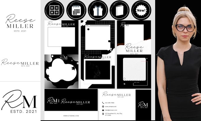 Design a complete branding kit for you by Otmanehar | Fiverr