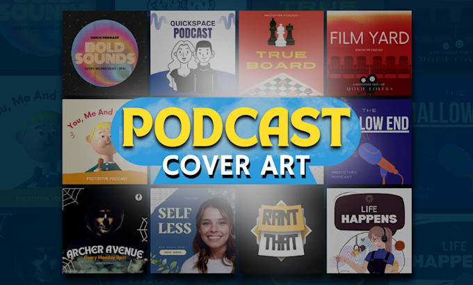 Create eye catching cover art for your podcast by Lewisjake | Fiverr