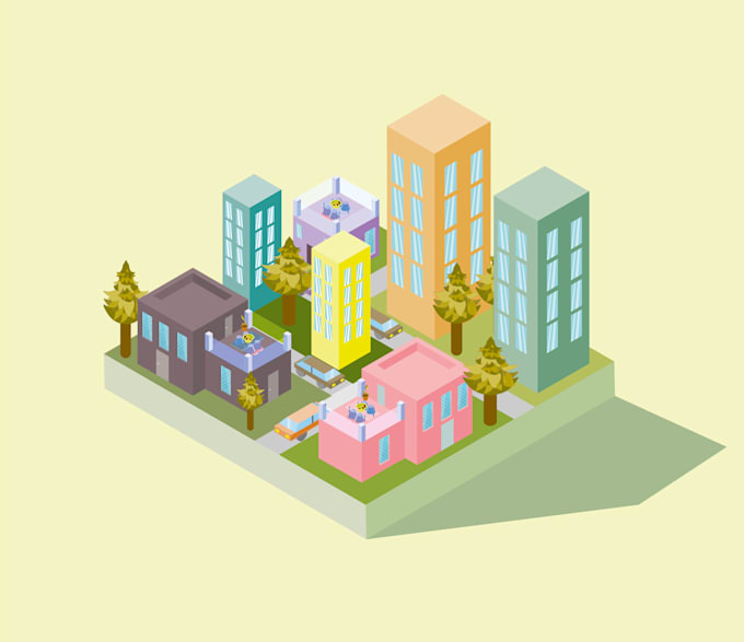 Draw simple isometric map by Zmracetnler | Fiverr