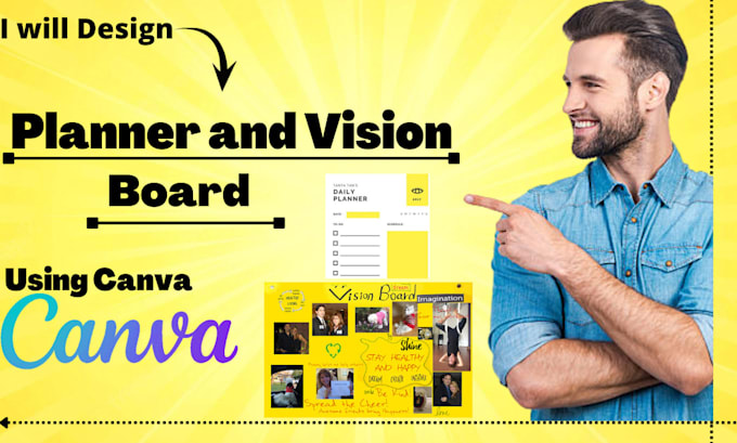 Design you a vision board daily weekly monthly planner also by ...