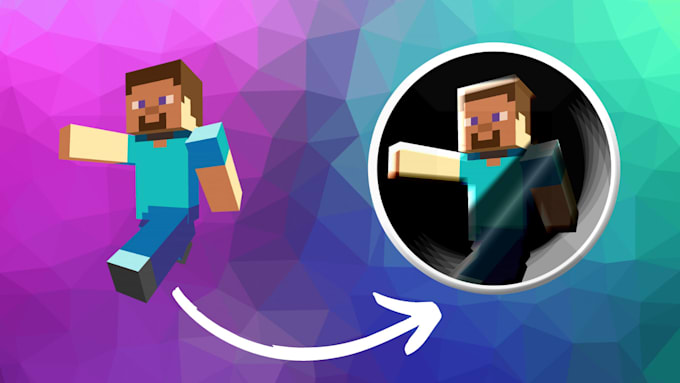 Turn your minecraft charector into a cool gaming logo by Abdullahali477 ...