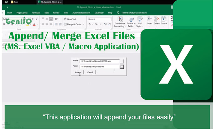 Append Excel Files Or Csv Files With Excel Vba Or Macro By Genijo Fiverr