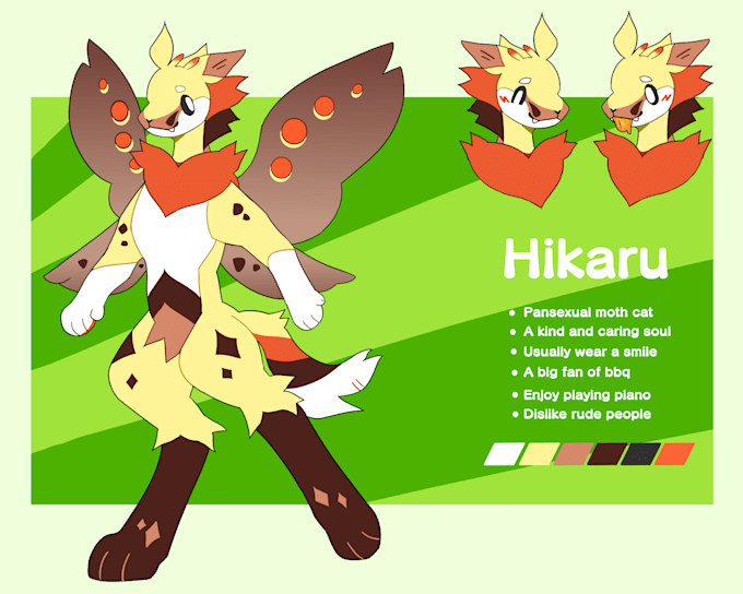 Draw a reference sheet of your fursona by Griseldahill | Fiverr