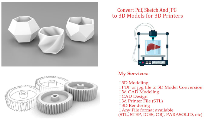 Convert pdf, sketch and jpg to 3d models for 3d printers by Sanjoy6 ...