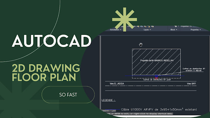 Create 2d drawings architectural plans etc by Youness71 | Fiverr