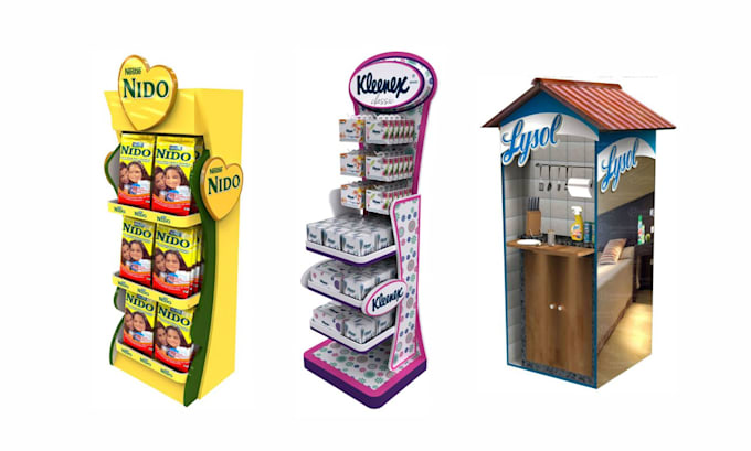 Design unique 3d product display gondola and counter top by Mateo9816 ...