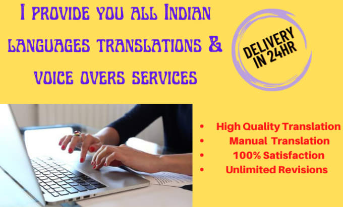 Provide u all indian languages translation and voice overs by ...