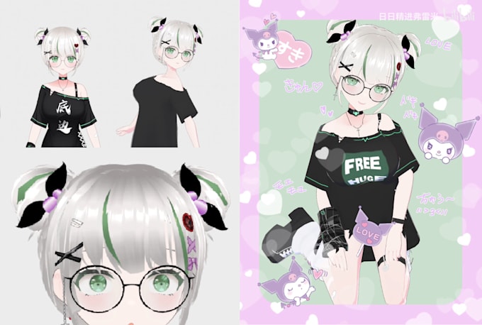 Make a vroid model for your stream and can used in vrchat by Wuilian112 ...
