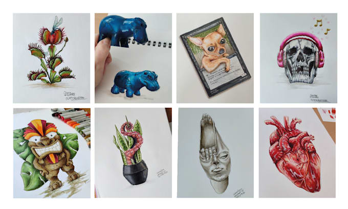 Draw a picture with the unique copic pen style by Sanymd | Fiverr