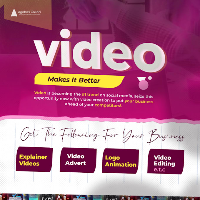 Create a modern video advert for you by Focusgallari18 | Fiverr