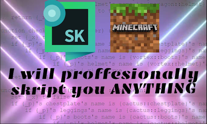 Create any minecraft skript by Skripterx | Fiverr