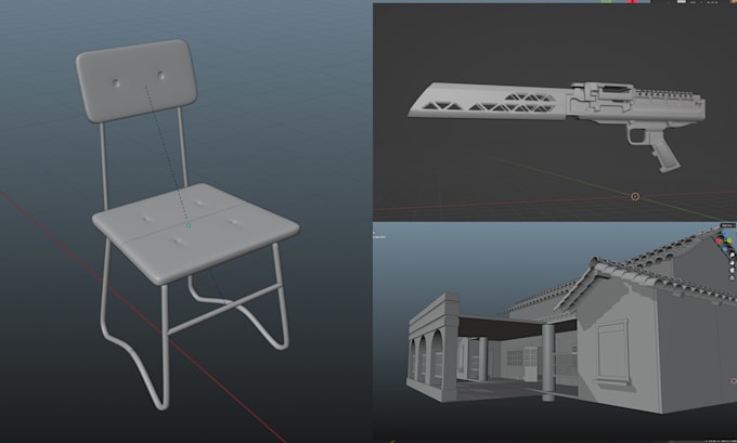 Modeling and texturing simple 3d objects by Powercreation | Fiverr
