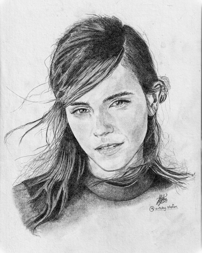 Illustrate a pencil based portrait sketch to your request by Artsby ...