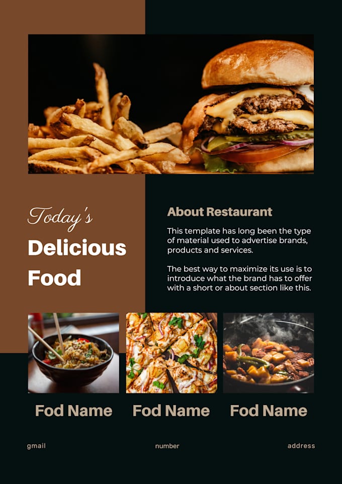 Design food flyer, restaurant menu, food menu board for you by ...