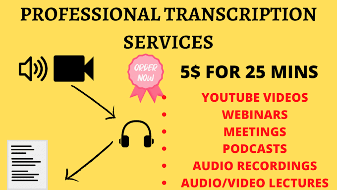 Transcribe video and do audio transcription in a professional way by ...