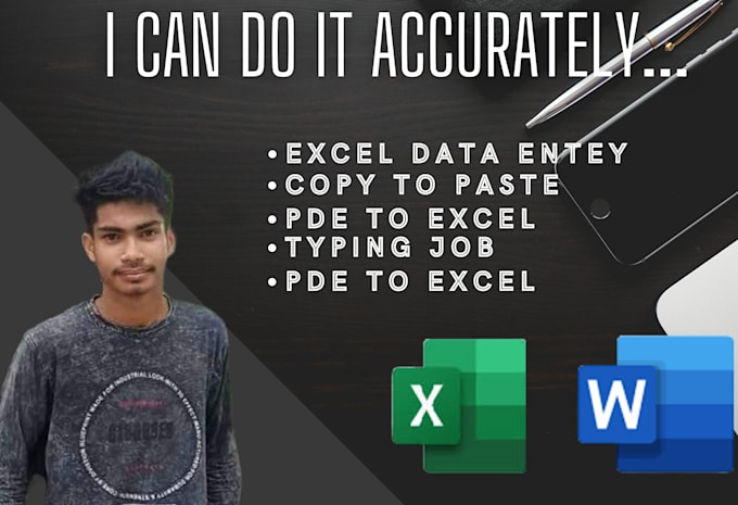 Do excel data entry, copy paste, pdf to excel and typing by Rayhan305 | Fiverr