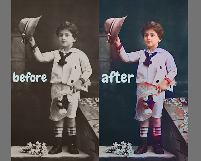 Professional colorize, improve quality, retouch photos, and restore old ...