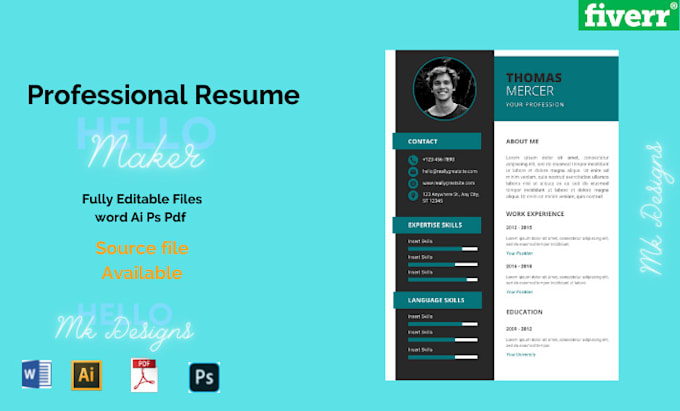 Design professional cv , resume editor, attractive cv maker by Meera ...