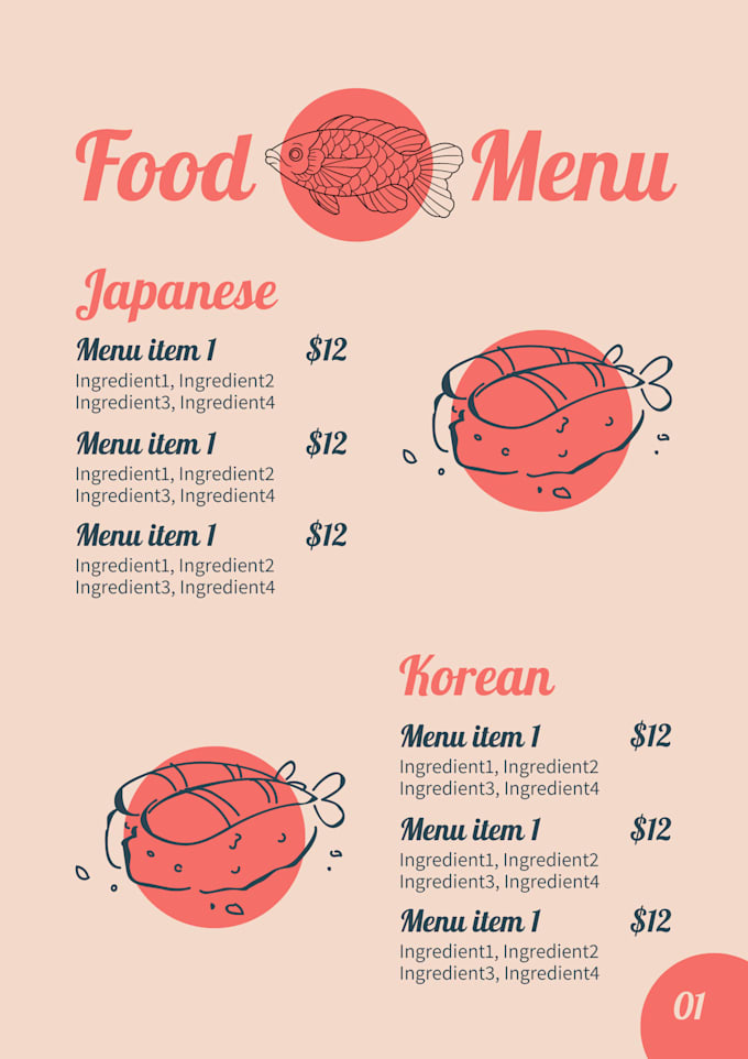 Design modern food menu, restaurant menu and digital menu by Mrx291711 ...