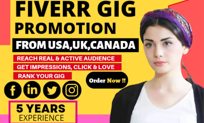 Promote and advertise your fiverr gig to help increase sales by ...