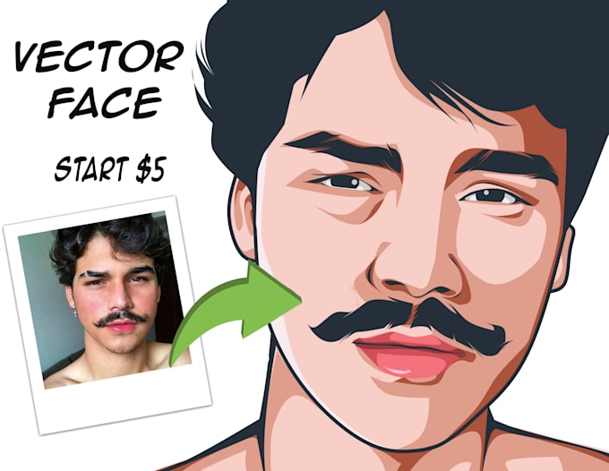 Create a face into color vector art portrait by Alwis_shoim | Fiverr