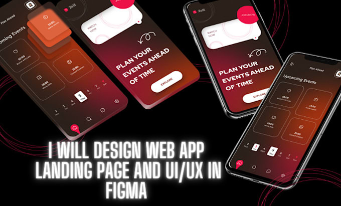 Do modern web app mobile app landing page and website design ui ux in figma by Asjadali313 | Fiverr