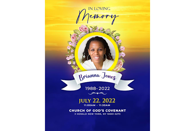 Design a funeral poster, obituary flyer and brochure by Paul_nomshan ...