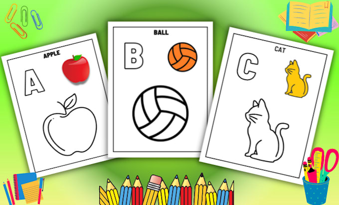 Provide coloring practice book for children by Jvpatel87 | Fiverr