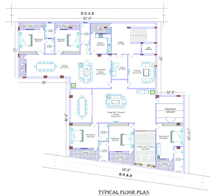Make 2d plan and 3d rendering by Syedmunawara260 | Fiverr