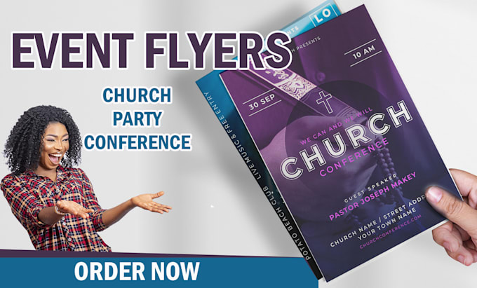 Design stunning event, church flyers with in 10 hrs by Design0master ...