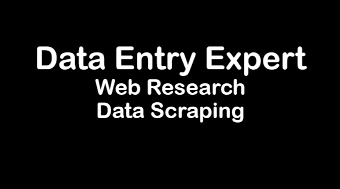 Data entry, web research, data scraping by Ali_khaaki | Fiverr