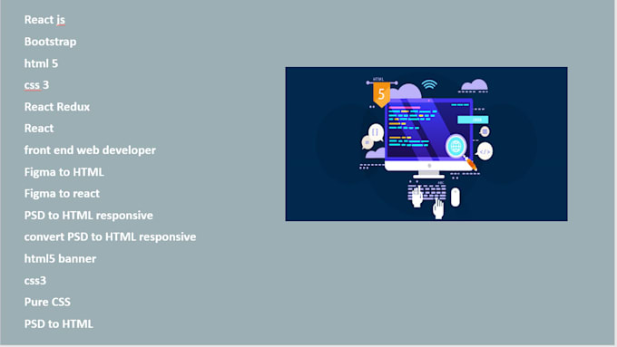 Be Your Front End Developer Html5 Css3 React Js And Bootstrap By Usman