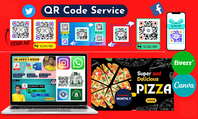 Create social media post and qr code and every type design 5dollar by ...