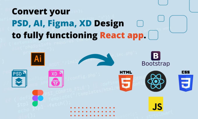 Convert your psd, ai, xd, or figma file to react js web app by Hanzala ... Convert your psd, ai, xd, or figma file to react js web app by Hanzala ...