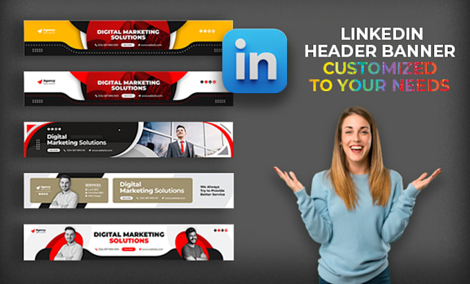 Design creative linkedin header by Dezinebyalli | Fiverr