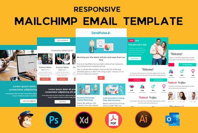 Design mailchimp html email template, mailchimp newsletter by ...