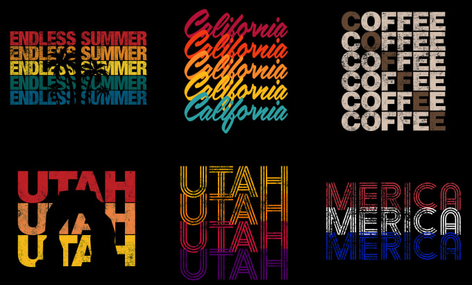 Create a repeat typography design for tshirts by Erictdesign | Fiverr