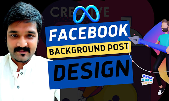 Create facebook background post design or social media design by ...