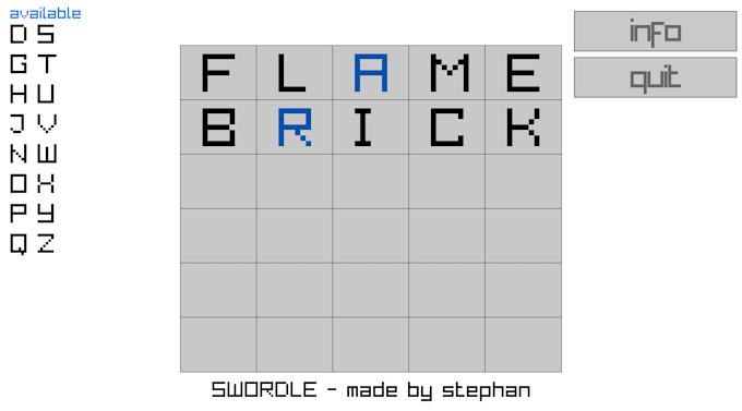 Make a 2d game, in console ui, or libraries, frameworks such as pygame ...