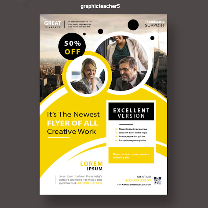 Design one page outstanding full color flyer by Graphicteacher5 | Fiverr
