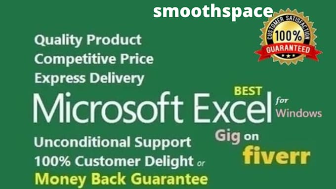 Be expert in excel, microsoft excel, google sheets, vba, formula, charts etc by Smoothspace05 ...