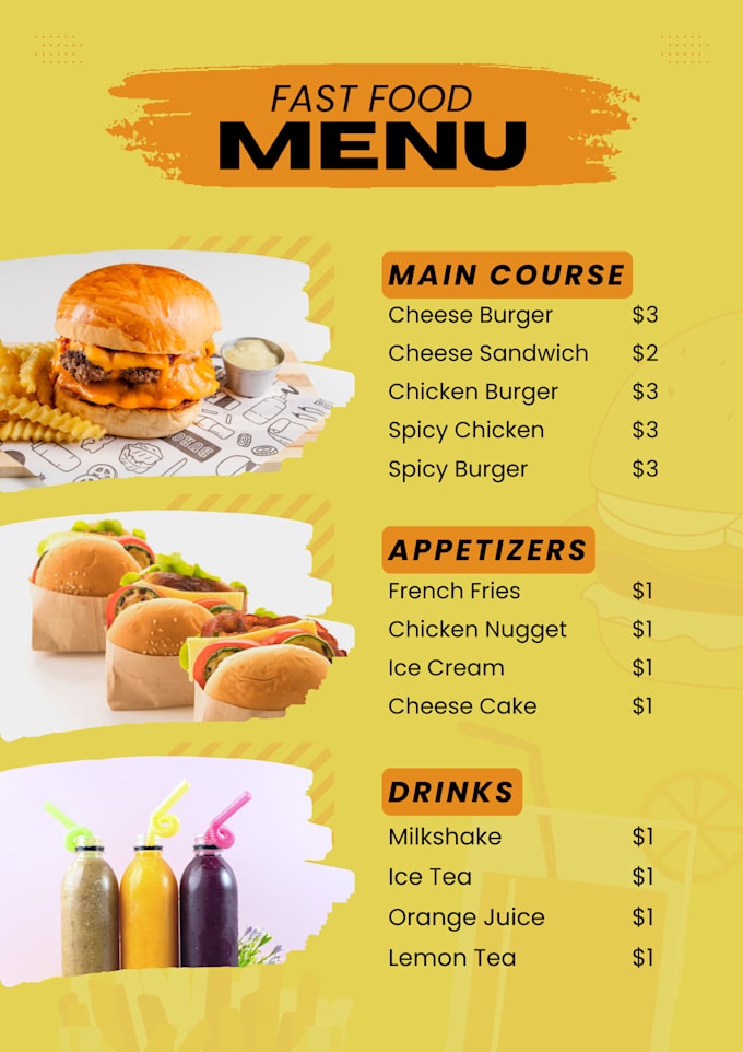 Design modern menu restaurant menu digital menu by Professor_0001 | Fiverr