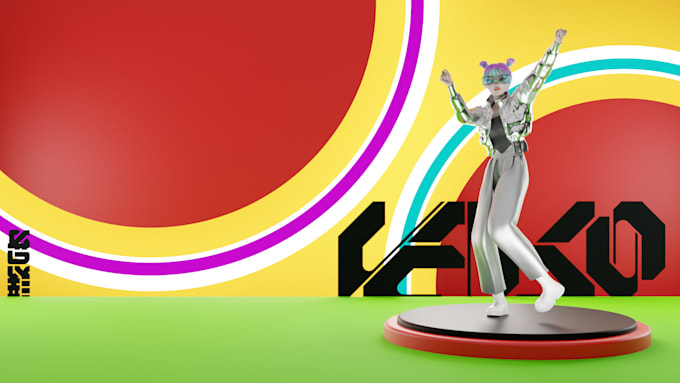 Create a 3d animated music visualizer by A8xention | Fiverr